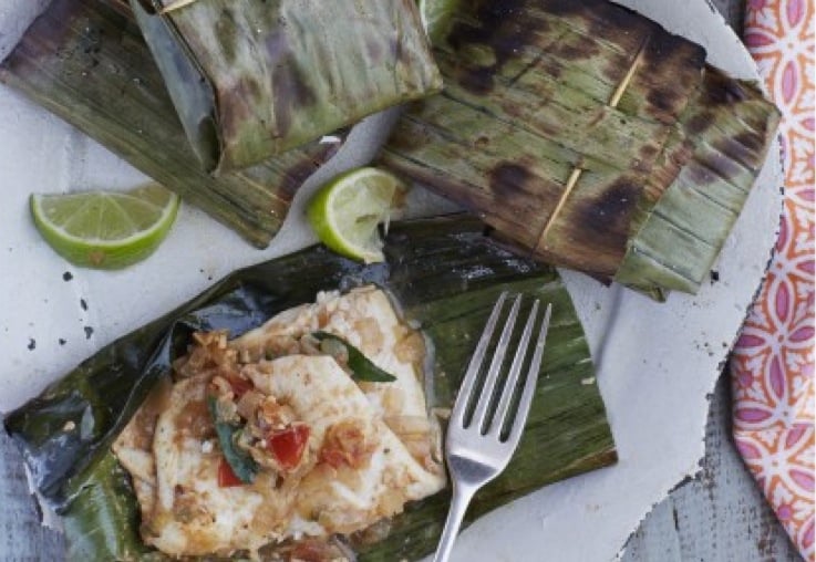 Keralan Banana Leaf Grilled Fish - Real Recipes from Mums
